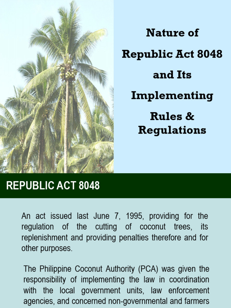 Overview of Republic Act 8048 Regulations | PDF | Concurrent Estate ...