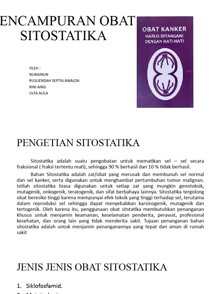 Pencampuran Obat Sitostatika | PDF