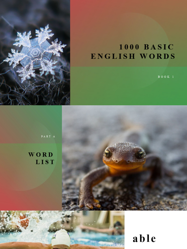 1000 Basic English Words Unit 2 | PDF | Verb | Noun