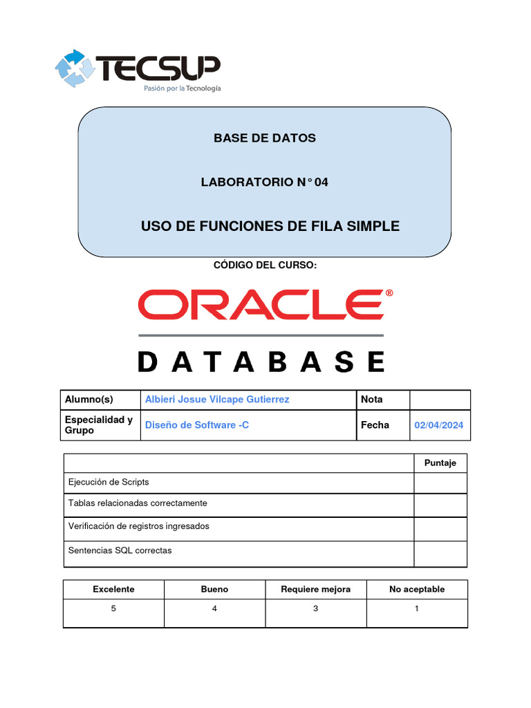 Funciones SQL en Base de Datos | PDF | SQL | Bases de datos