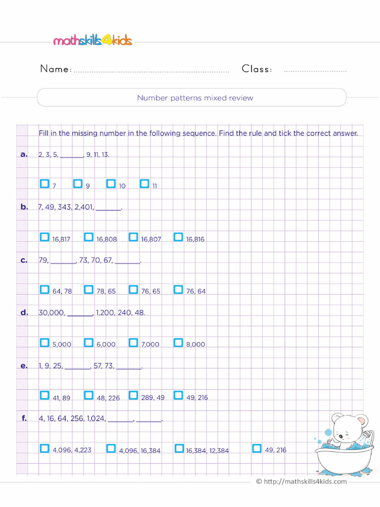 Number Patterns | PDF