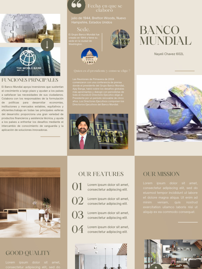 Brown Modern Interior Trifold Brochure | PDF | Banco Mundial | Economias