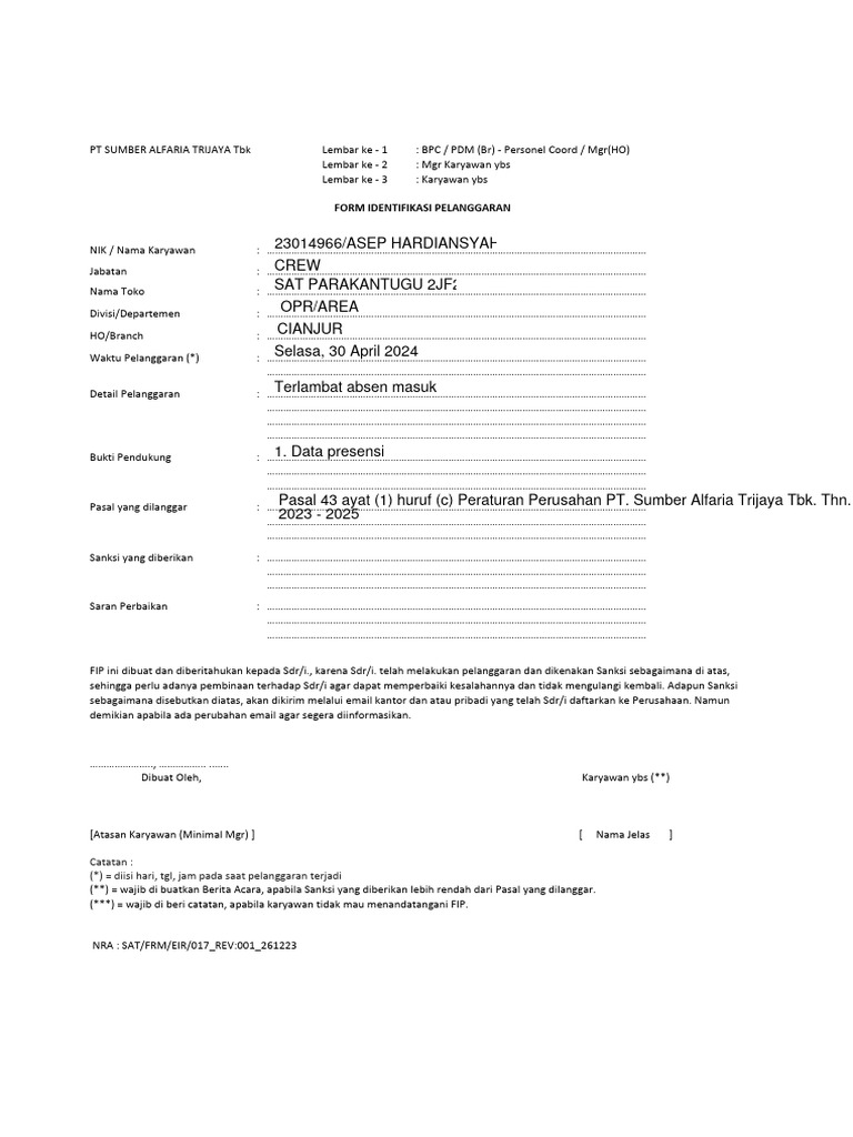 Form Fip 2024 | PDF