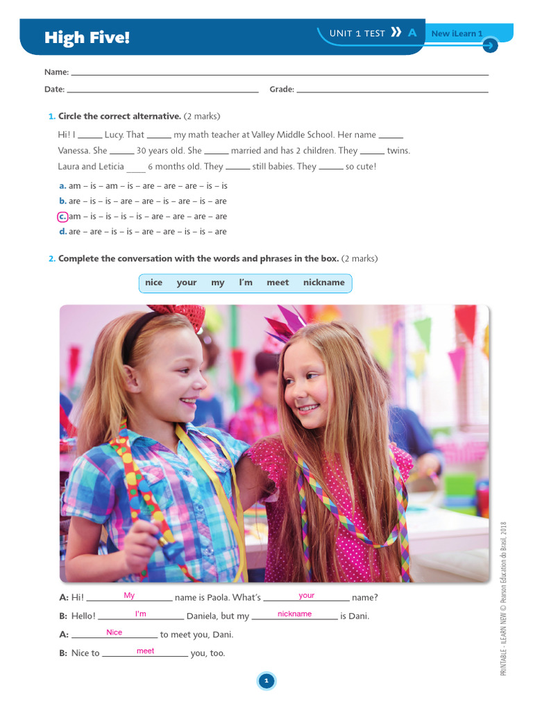 1 Ilearn 1 Test Teacher U1 | PDF