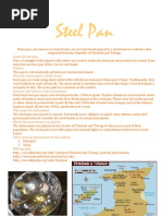 Types of Steel Pans Explained | PDF | Pitch (Music) | Performing Arts