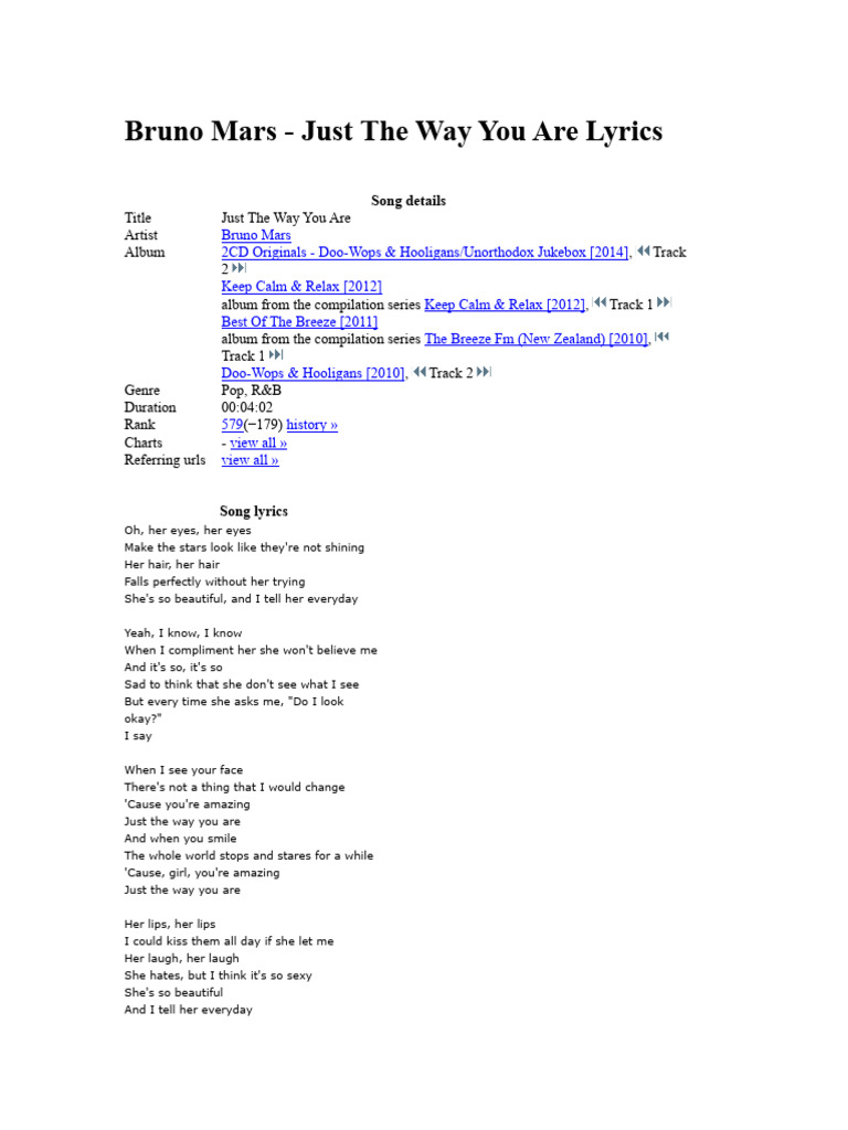 Just The Way You Are | PDF