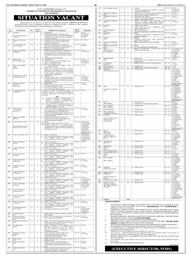 Vacant Situation | PDF