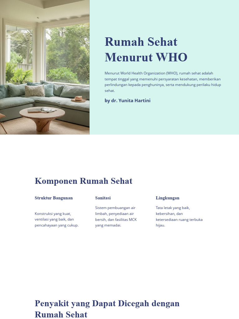 Rumah Sehat Menurut WHO | PDF | Kesehatan Holistik