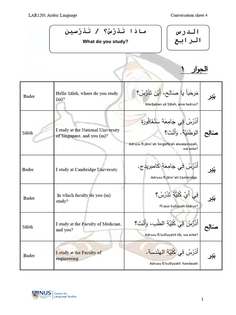 Arabic Conversation Practice | PDF