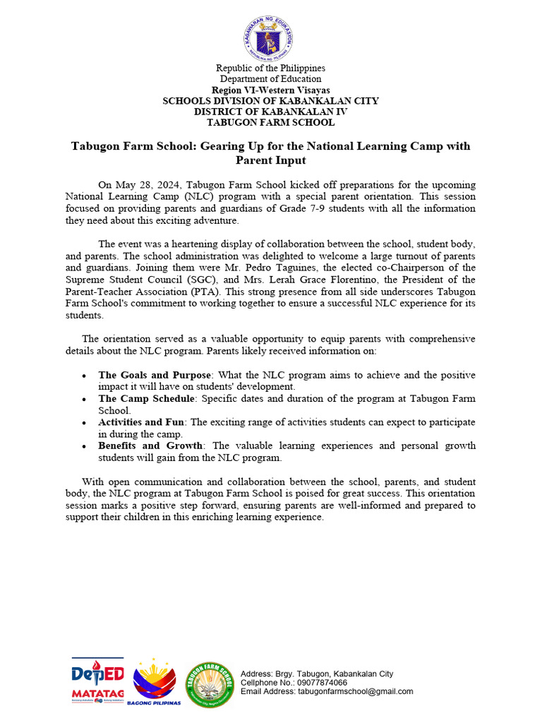 Parents Orientation Narrative Report | PDF Parents Orientation Narrative Report | PDF