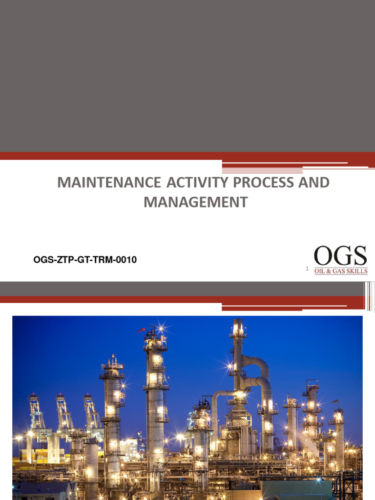 Maintenance Activity Process and Management | PDF | Project Management ...