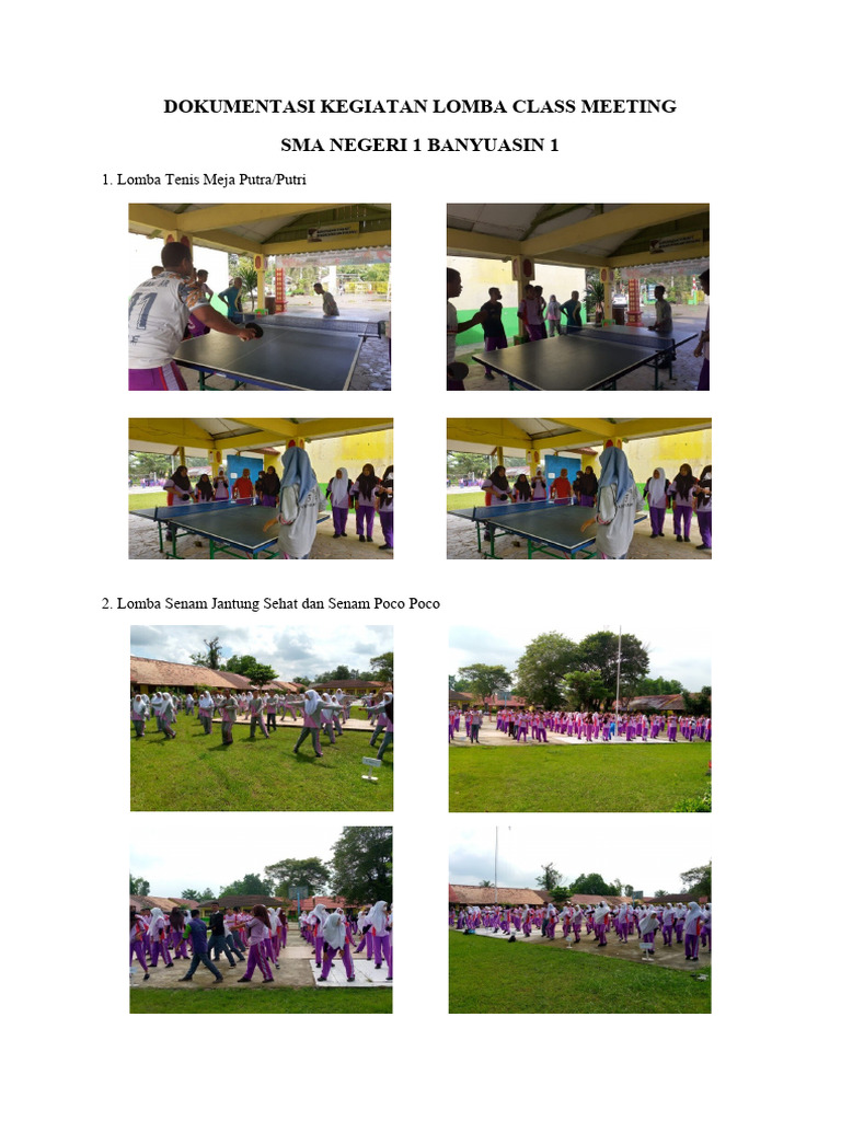 Dokumentasi Lomba 17 Agustus SMA | PDF