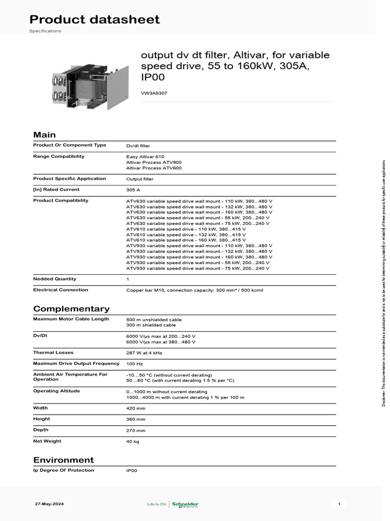 Schneider Electric - Altivar-Process-ATV600 - VW3A5307 | PDF ...