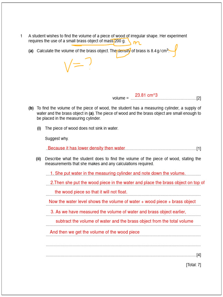 Density QP (To Print) | PDF | Volume | Density