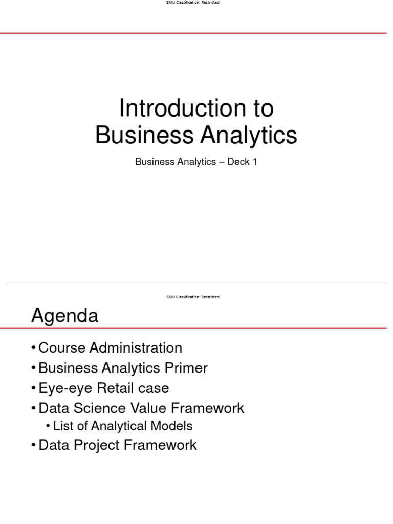 Intro Business Analytics | PDF | Analytics | Machine Learning