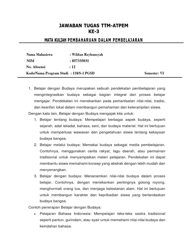 TTM3 Wildan Pembaharuan | PDF