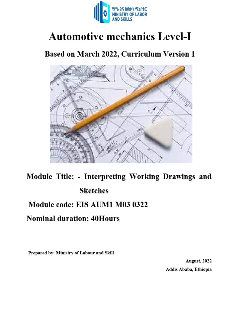 M03-Interpreting Working Drawings and Sketches | PDF | Technical Drawing | Drawing