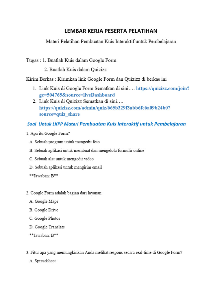 Perdinan - Tugas Pembuatan Kuis Interaktif Untuk Pembelajaran | PDF