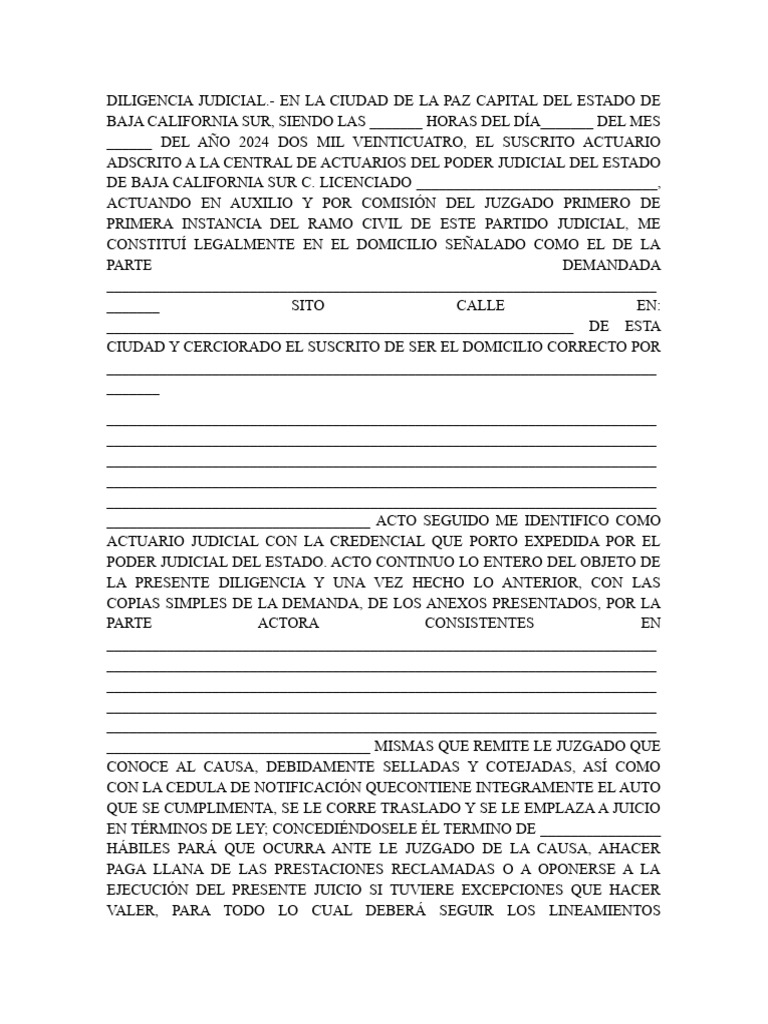 Cédula de Emplazamiento | PDF | Demanda judicial | Judicaturas