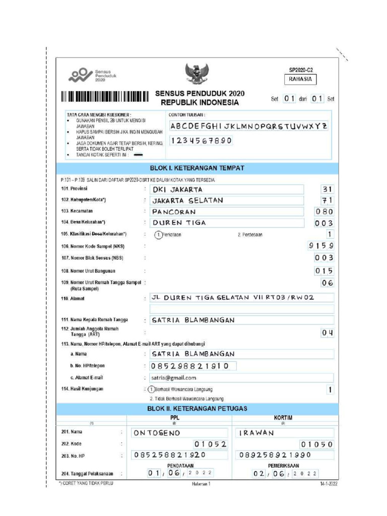 Tugas Praktik Pengisian C2 CAPI | PDF