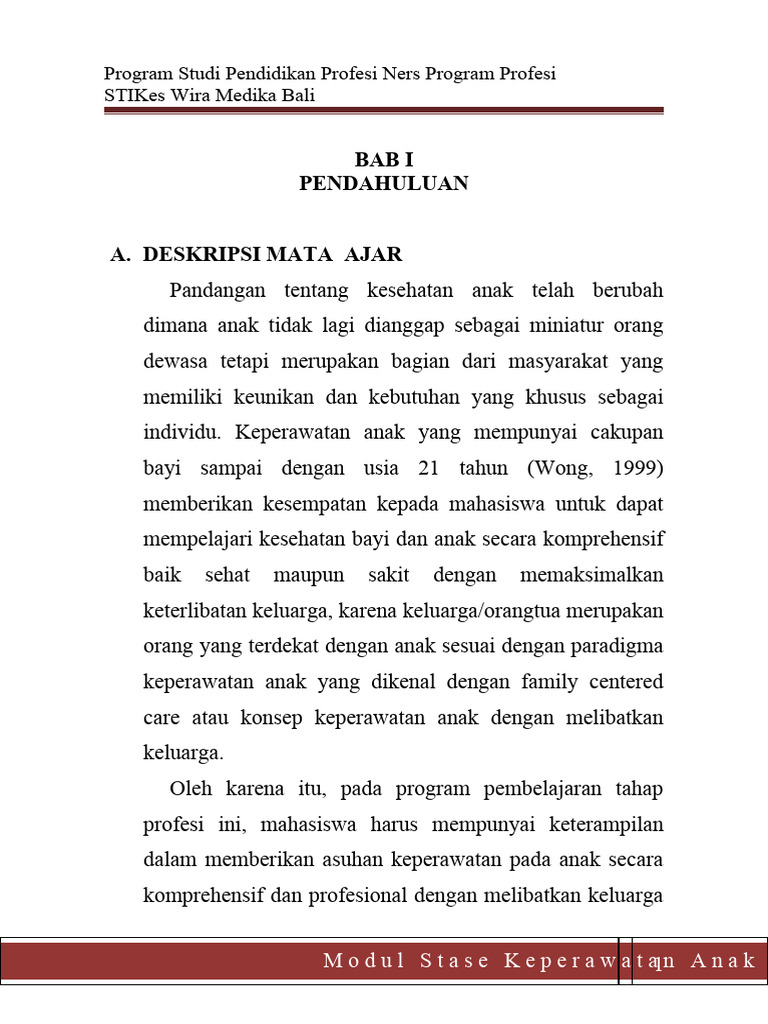 Modul Departemen Anak B15 | PDF