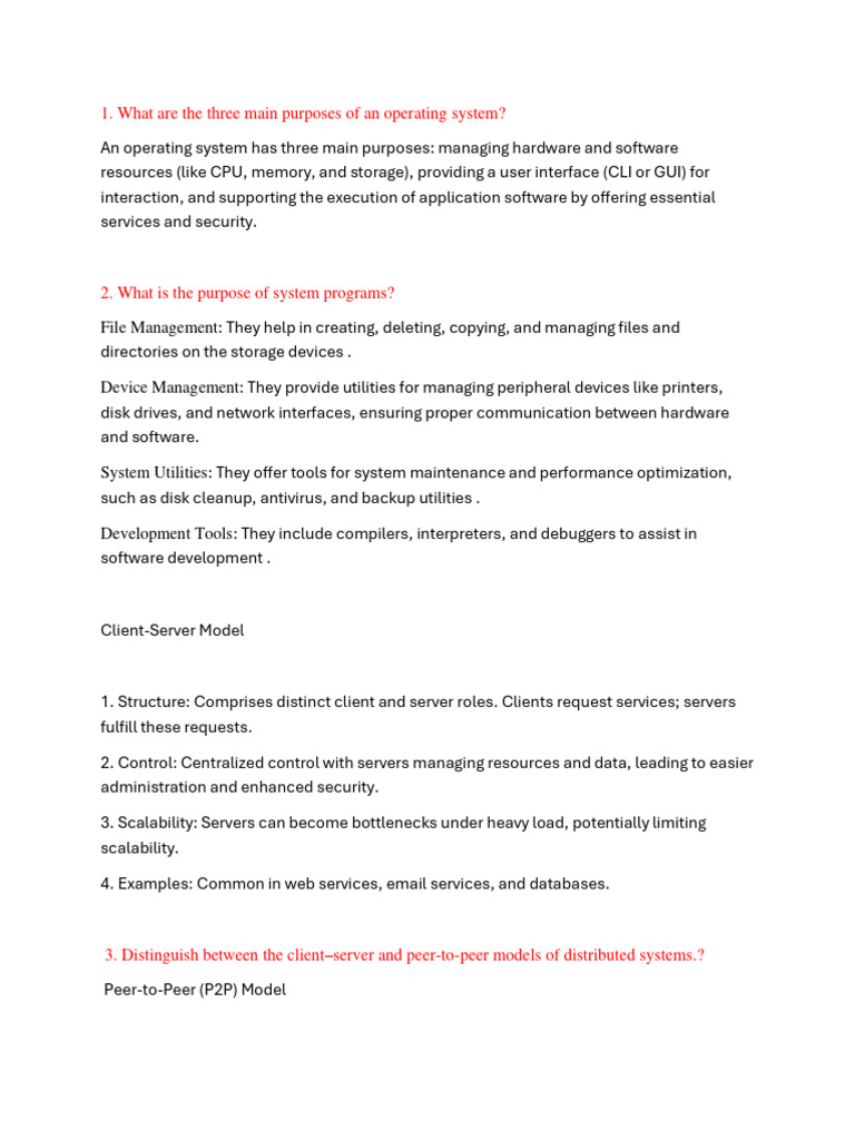 Document 4 | PDF | Kernel (Operating System) | Peer To Peer