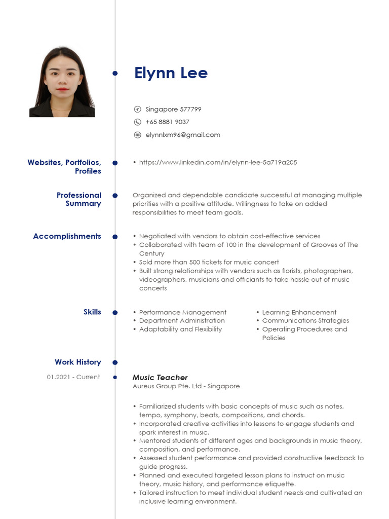 Elynn Lee Resume | PDF | Sales | Learning