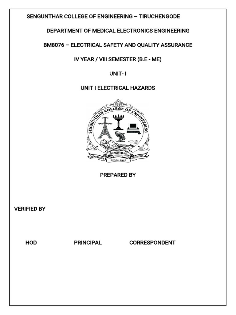 Electrical Safety & Quality Assurance Guide | PDF