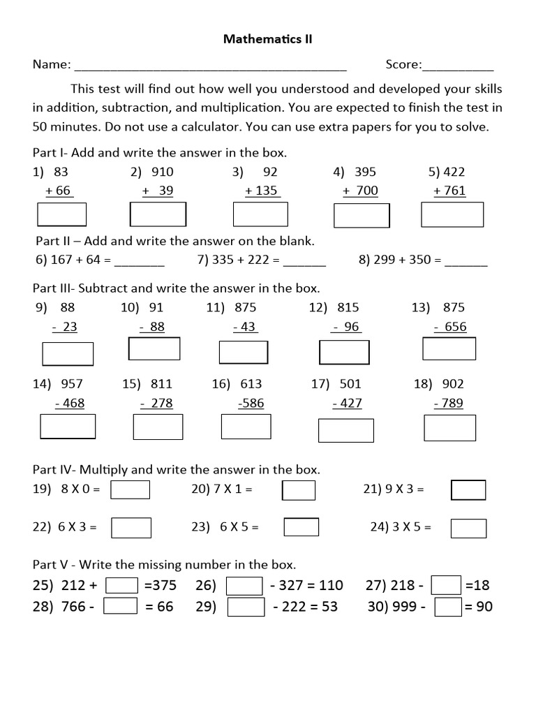 Numeracy 2 Post Test | PDF | Teaching Methods & Materials | Computers