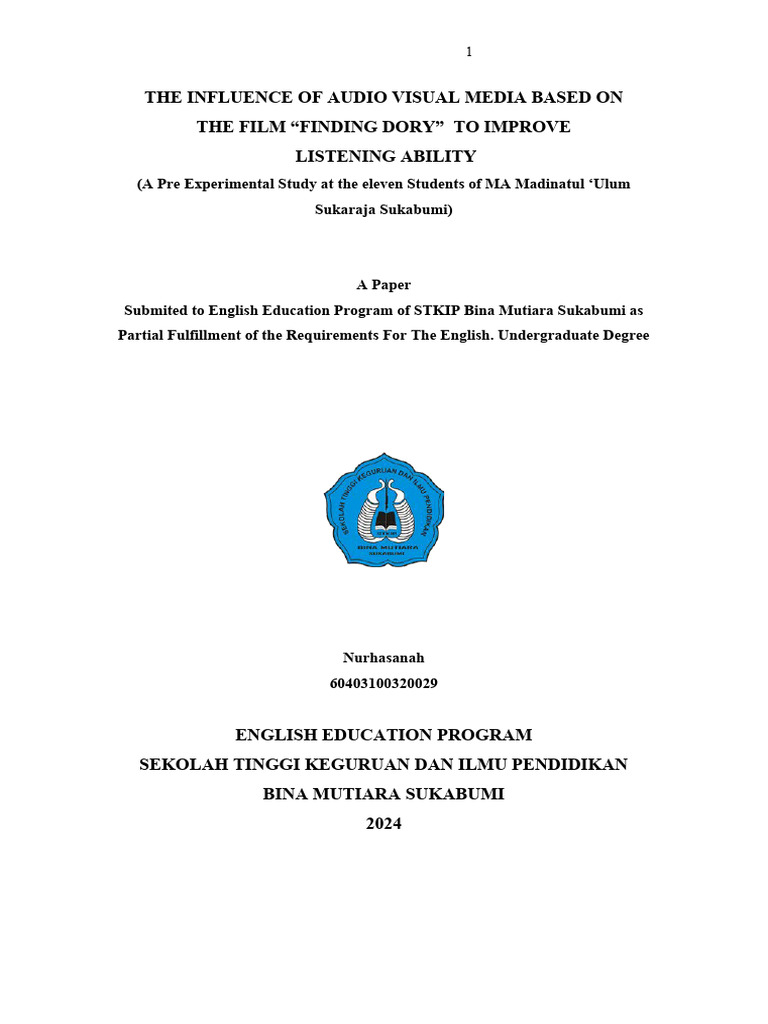 Proposal Skripsi B Inggris Nuy | PDF | Learning | Communication