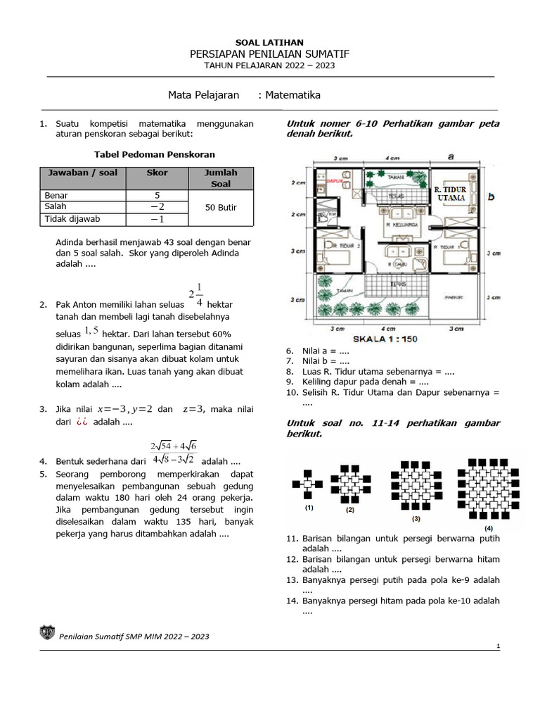 Soal Latihan - Psmat - 2223 | PDF | Metode & Bahan Ajar