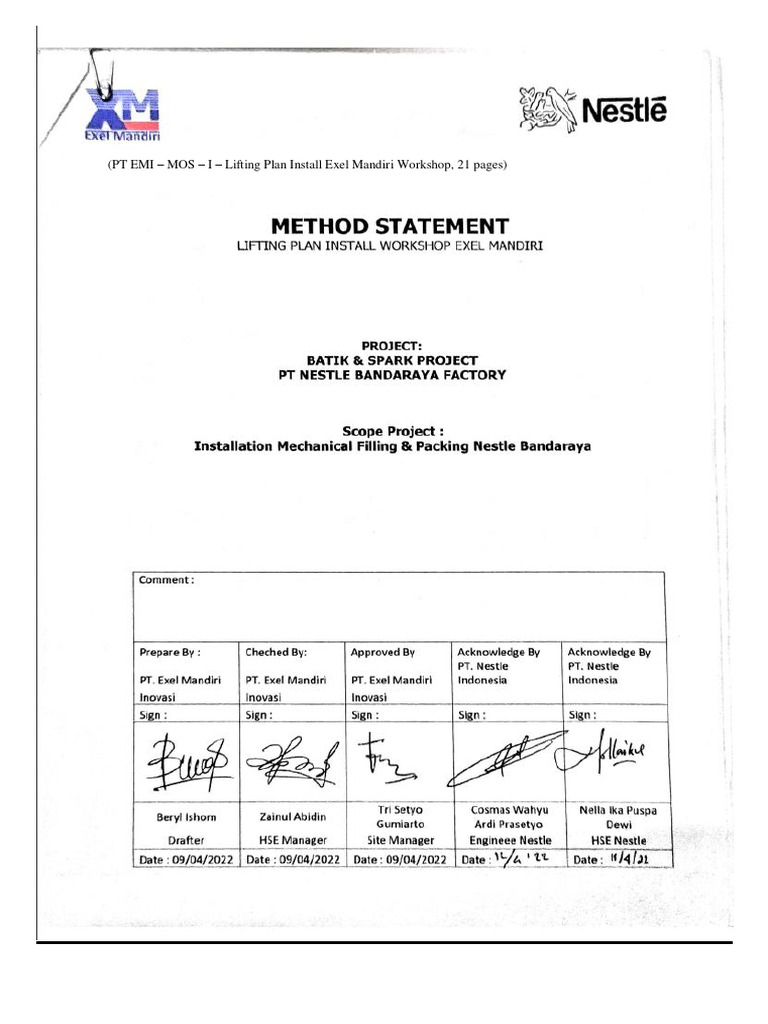 PT EMI – MoS – I – Lifting Plan Container 20Ft & 40Ft - Final ...