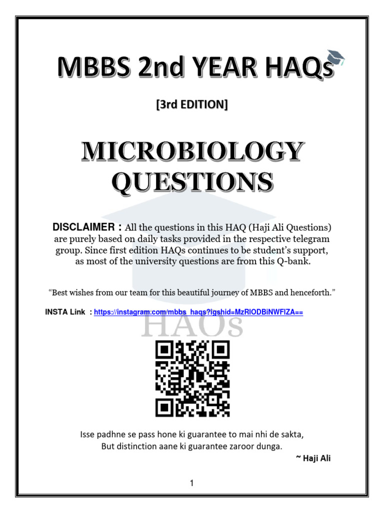 Microbiology Haqs 3rd Ed | Download Free PDF | Pathogen | Infection