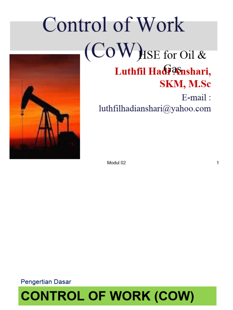 1 Control of Work | PDF