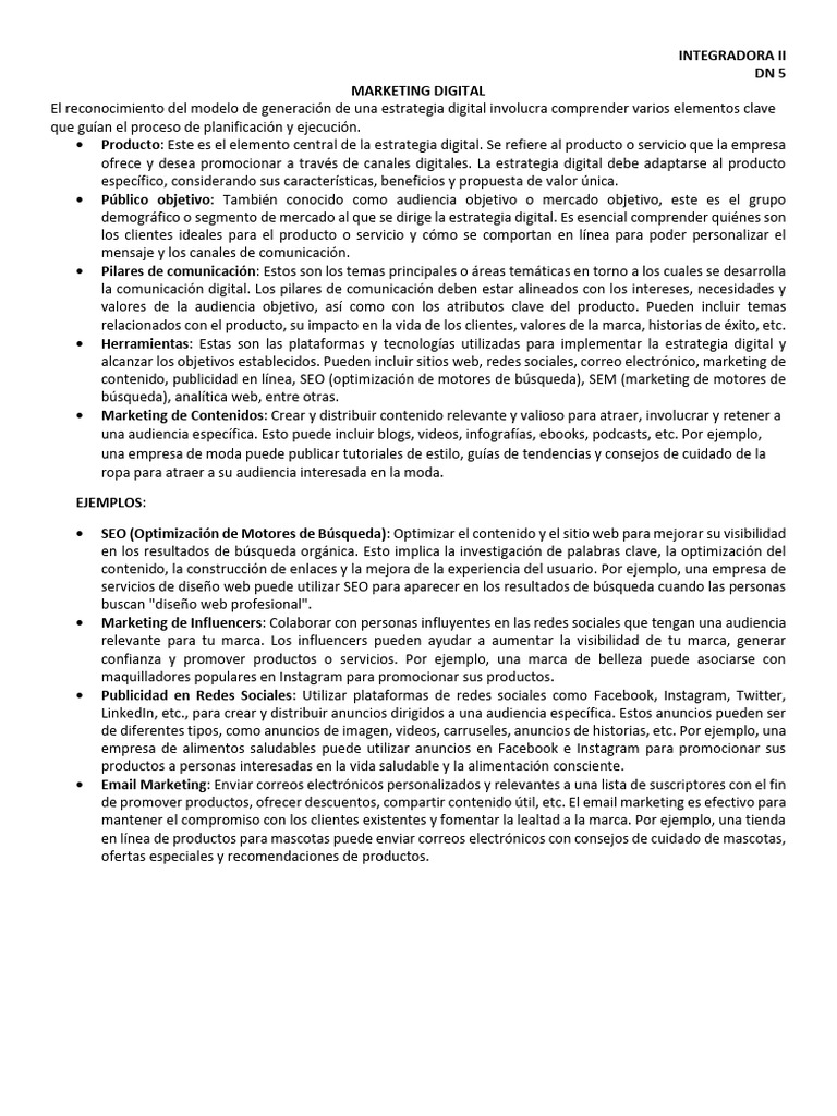 Integra Dora | PDF | Posicionamiento en buscadores | Marketing