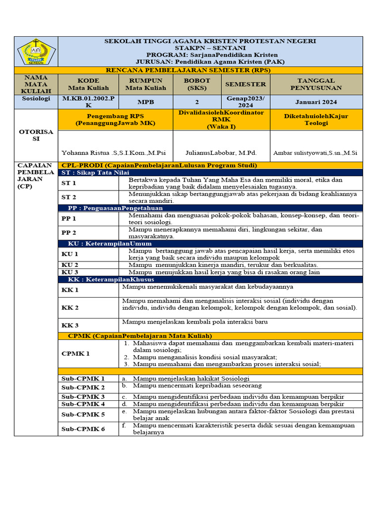 RPS Psikologi Pendidikan MUGER | PDF