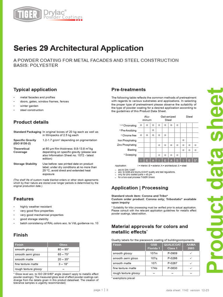 TIGER PDS Series29 1142 en | Download Free PDF | Materials | Industrial ...