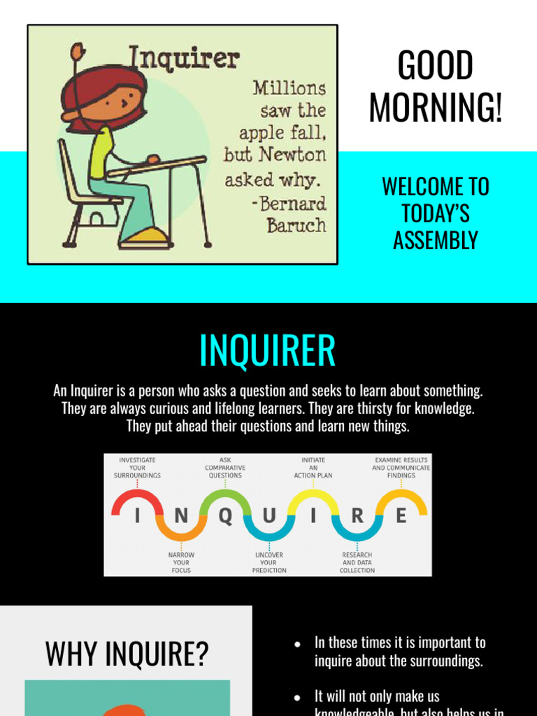 Class Assembly PPT - Inquirer | PDF | Inquiry | Knowledge