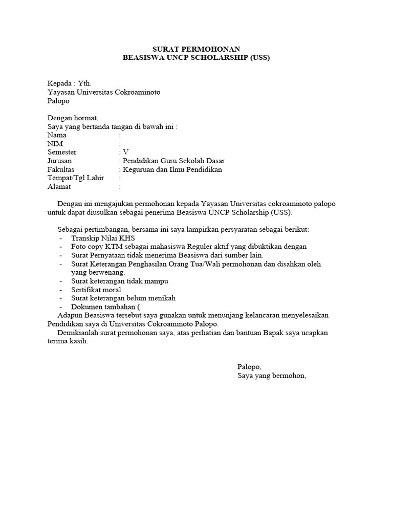 contoh_surat_permohonan_beasiswa_kuliah (1) | PDF