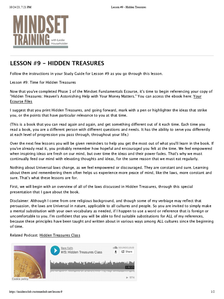 Lesson #9 - Hidden Treasures | PDF | Educational Technology