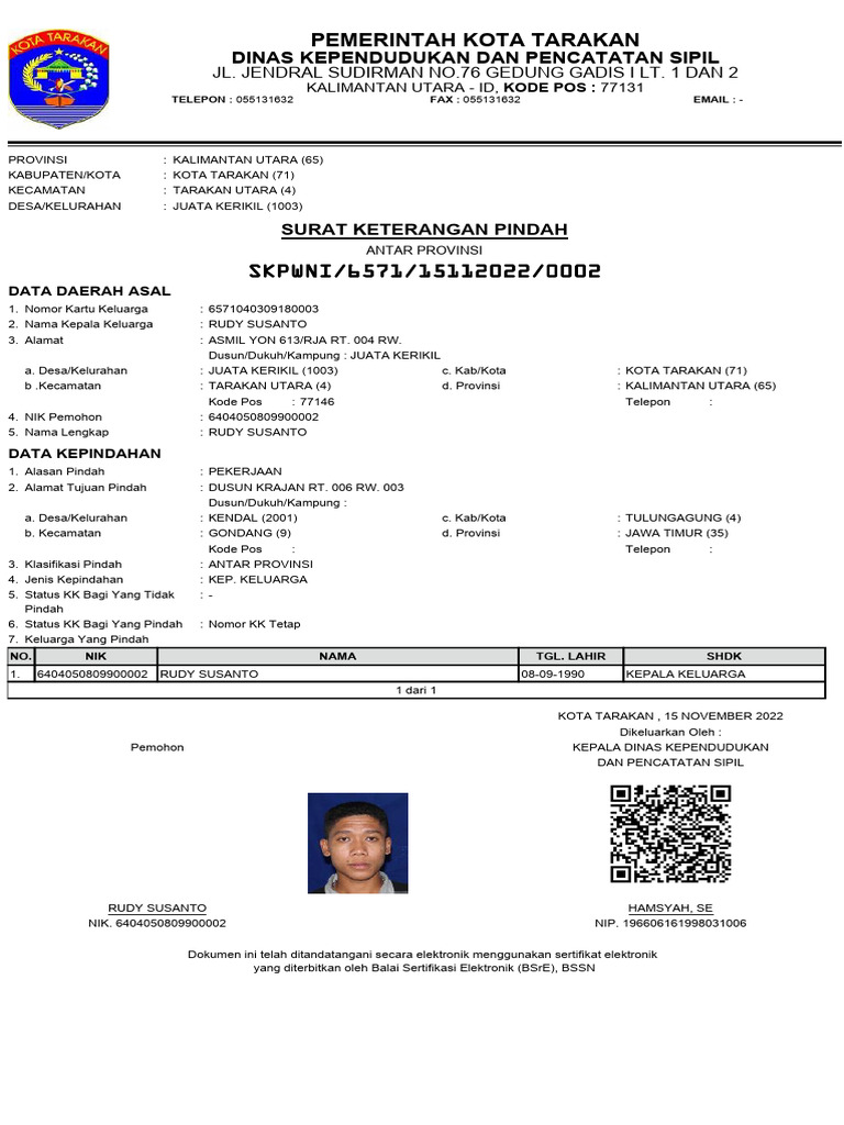 Surat Pindah Rudi Pdf