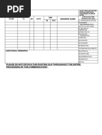 ROUTING SLIP Format | PDF