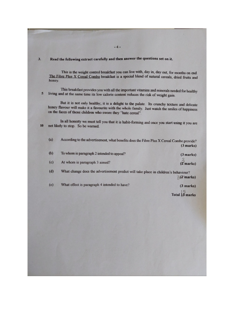 Advertisement Comprehension | PDF