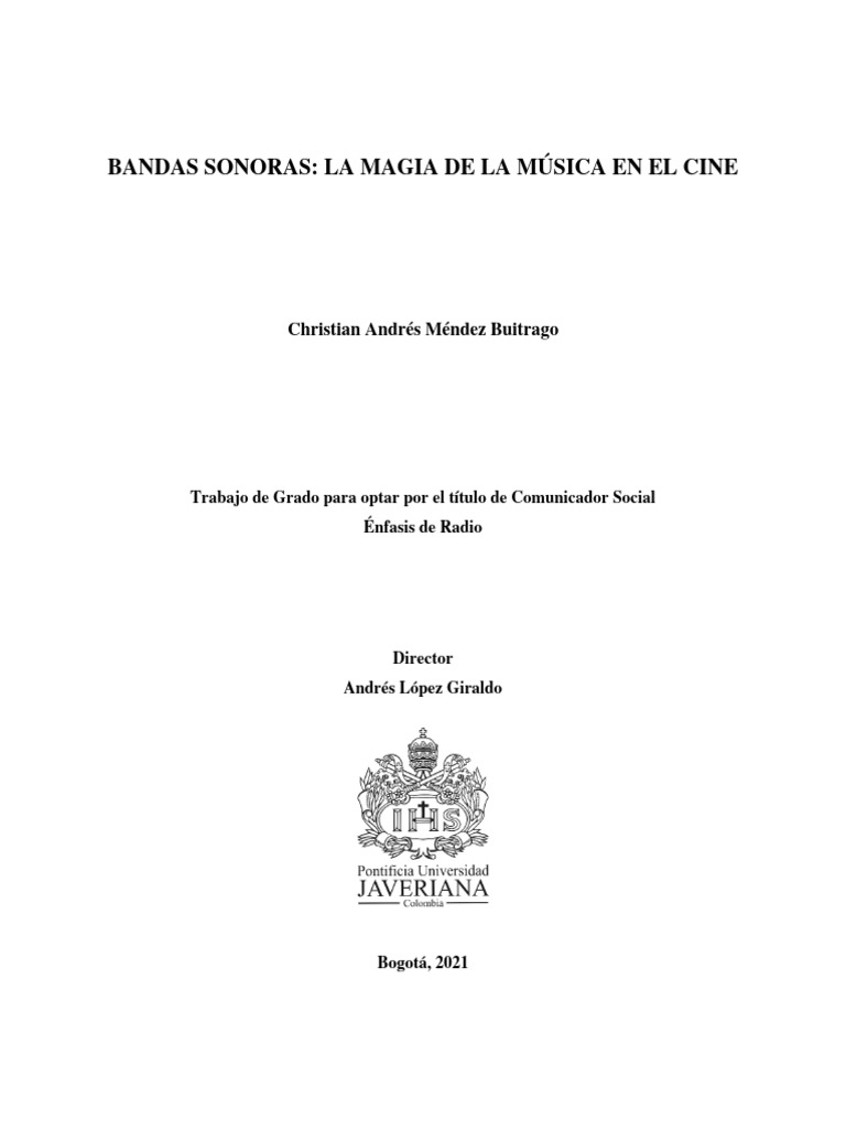 Bandas Sonoras - La Magia de La Música en El Cine | PDF | La música de ...
