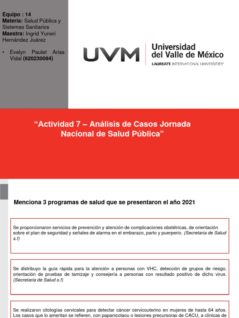 Act+7+EPAV+Analisis de Casos | PDF | Salud pública | Cuidado de la salud