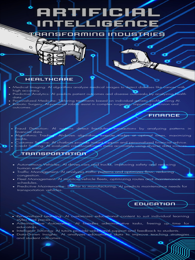 Dark Blue Artificial Intelligence Modern and Futuristic Infographic | PDF | Computers