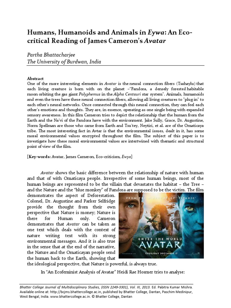 14 Ecocriticism James Cameron Avatar | PDF | Avatar (2009 Film)