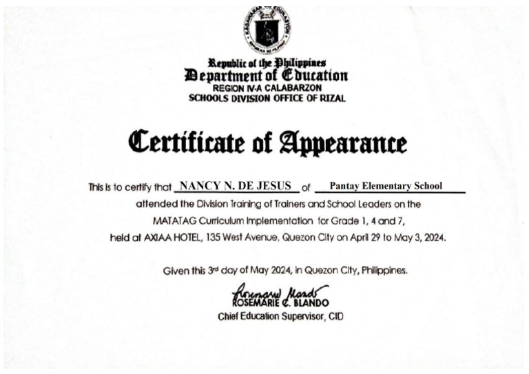 MATATAG Cur Div Training2024 | PDF