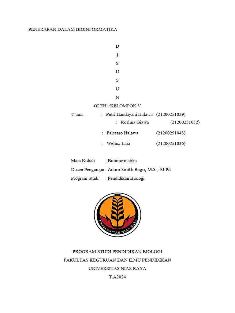 Penerapan Dalam Bioinformatika | PDF