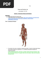 Anatomical Axes and Body Planes | PDF